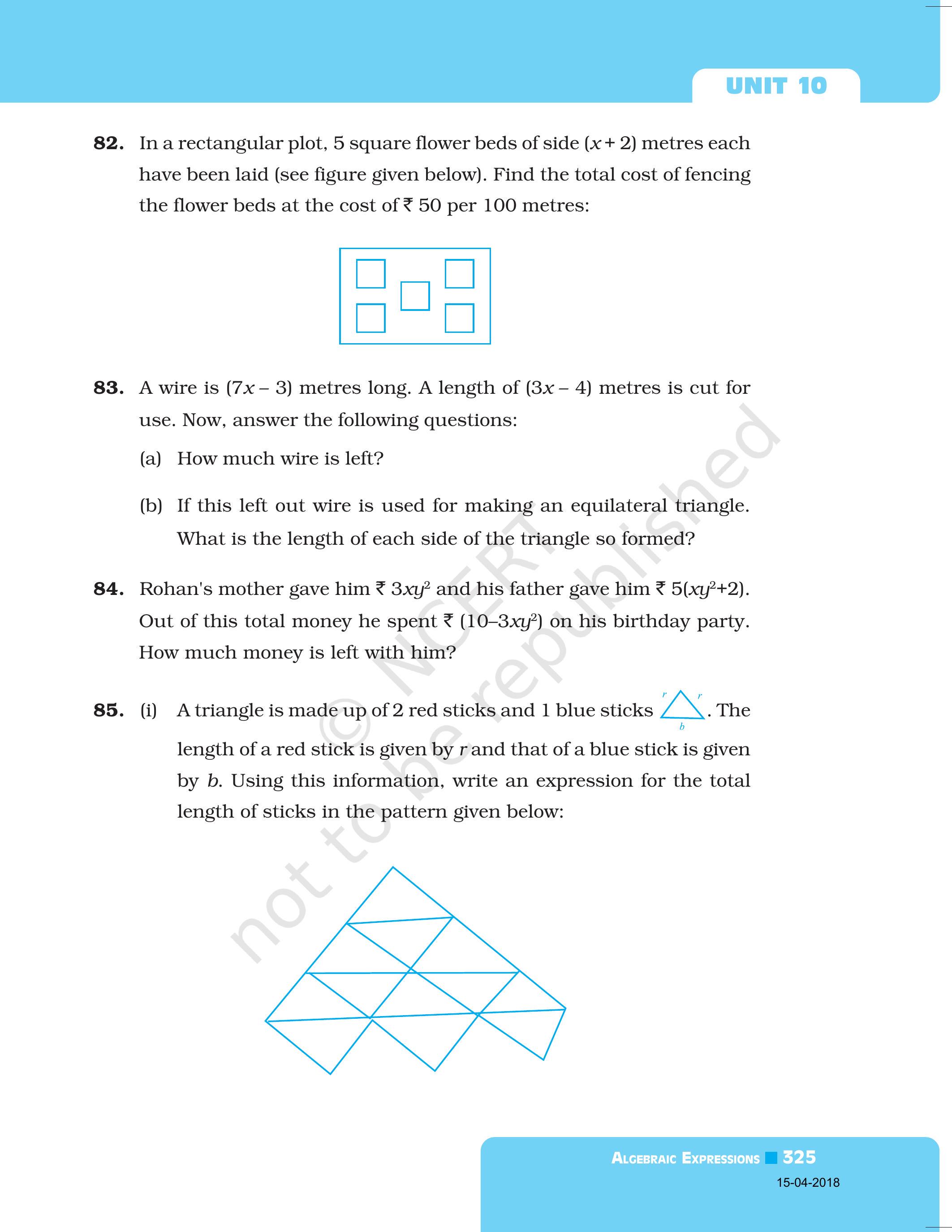 Flexi answers - A triangle is made up of 2 red sticks and 1 blue sticks ...