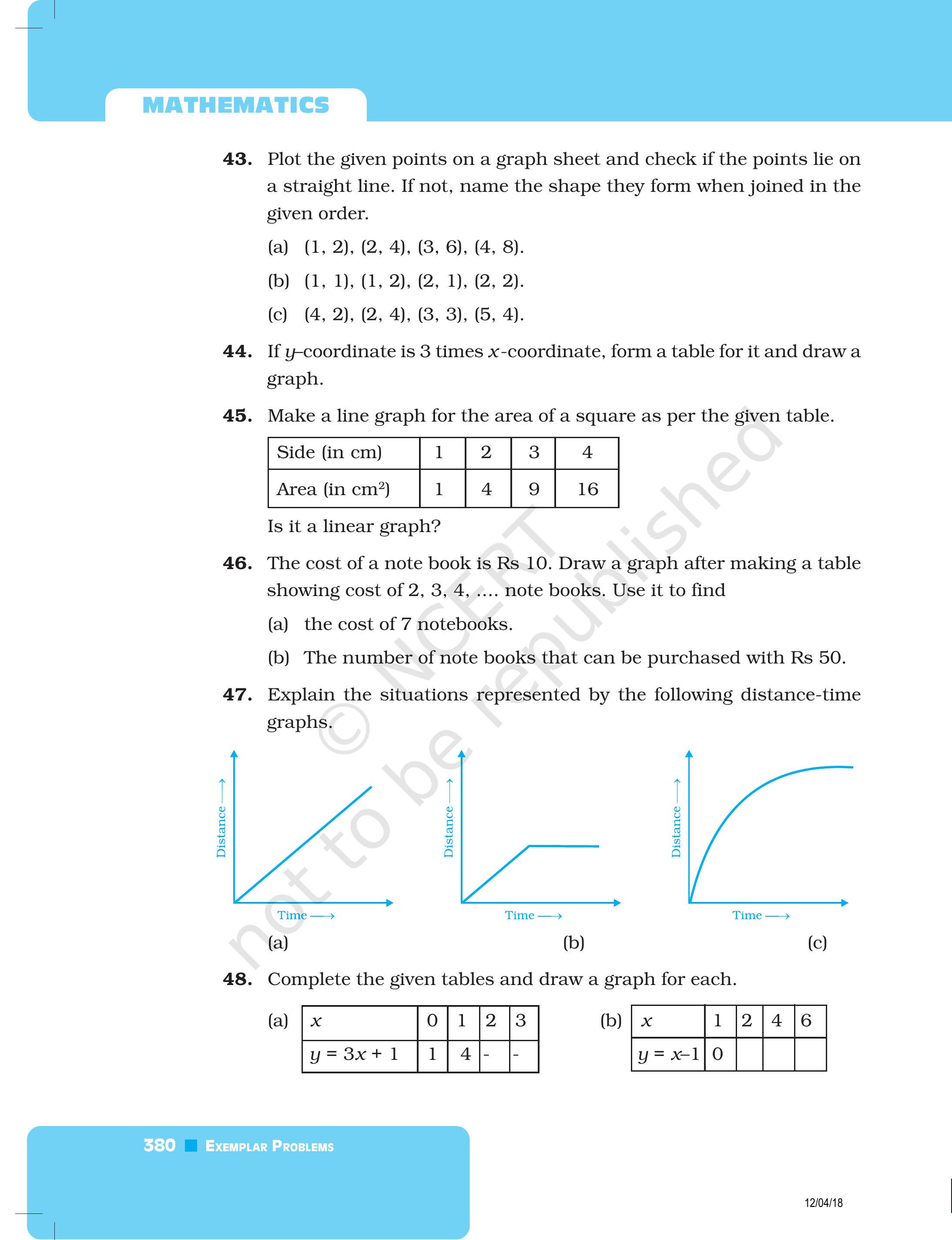 Flexi answers - Explain the situations represented by the following ...