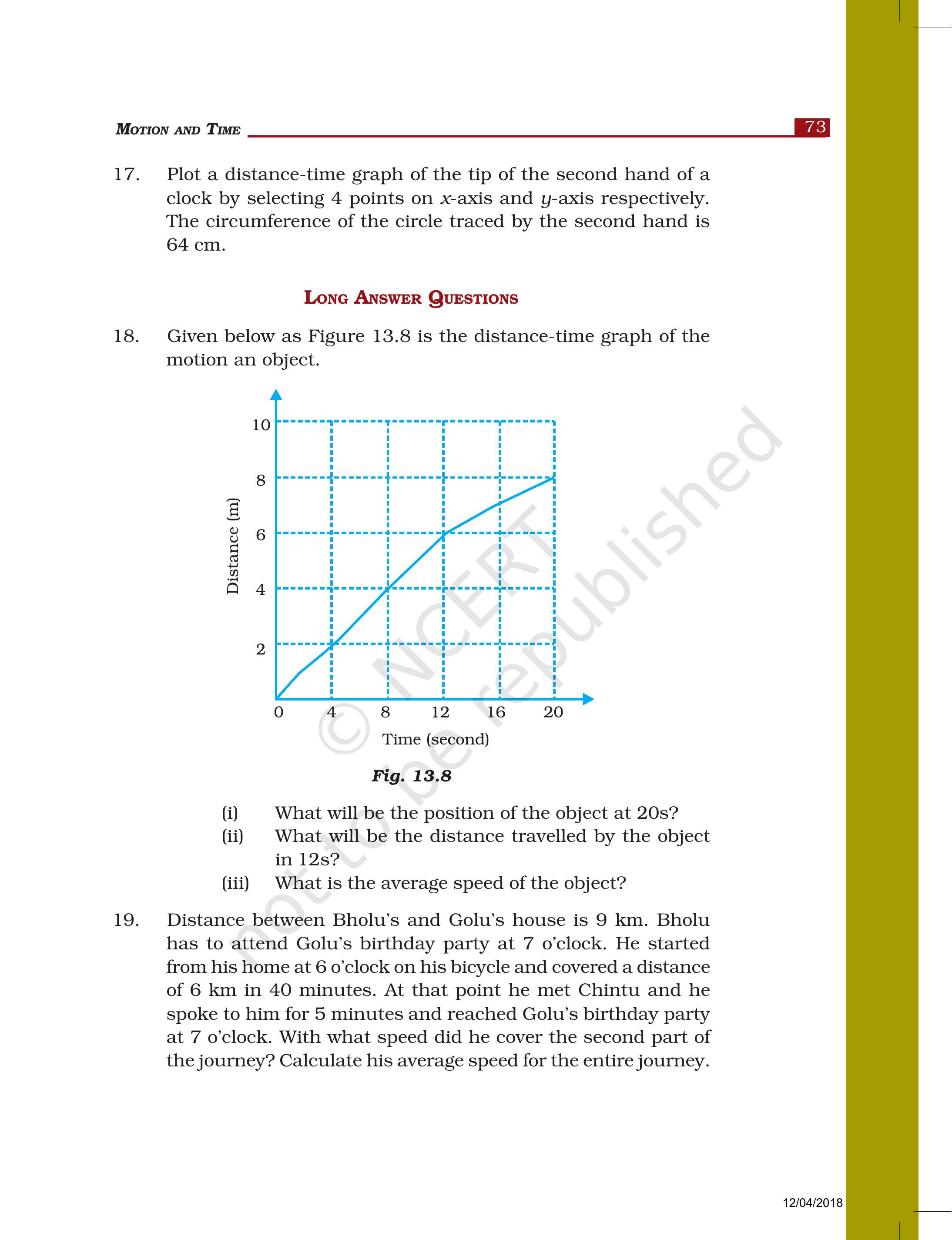 Flexi answers - Given below as Figure 13.8 is the distance-time graph ...