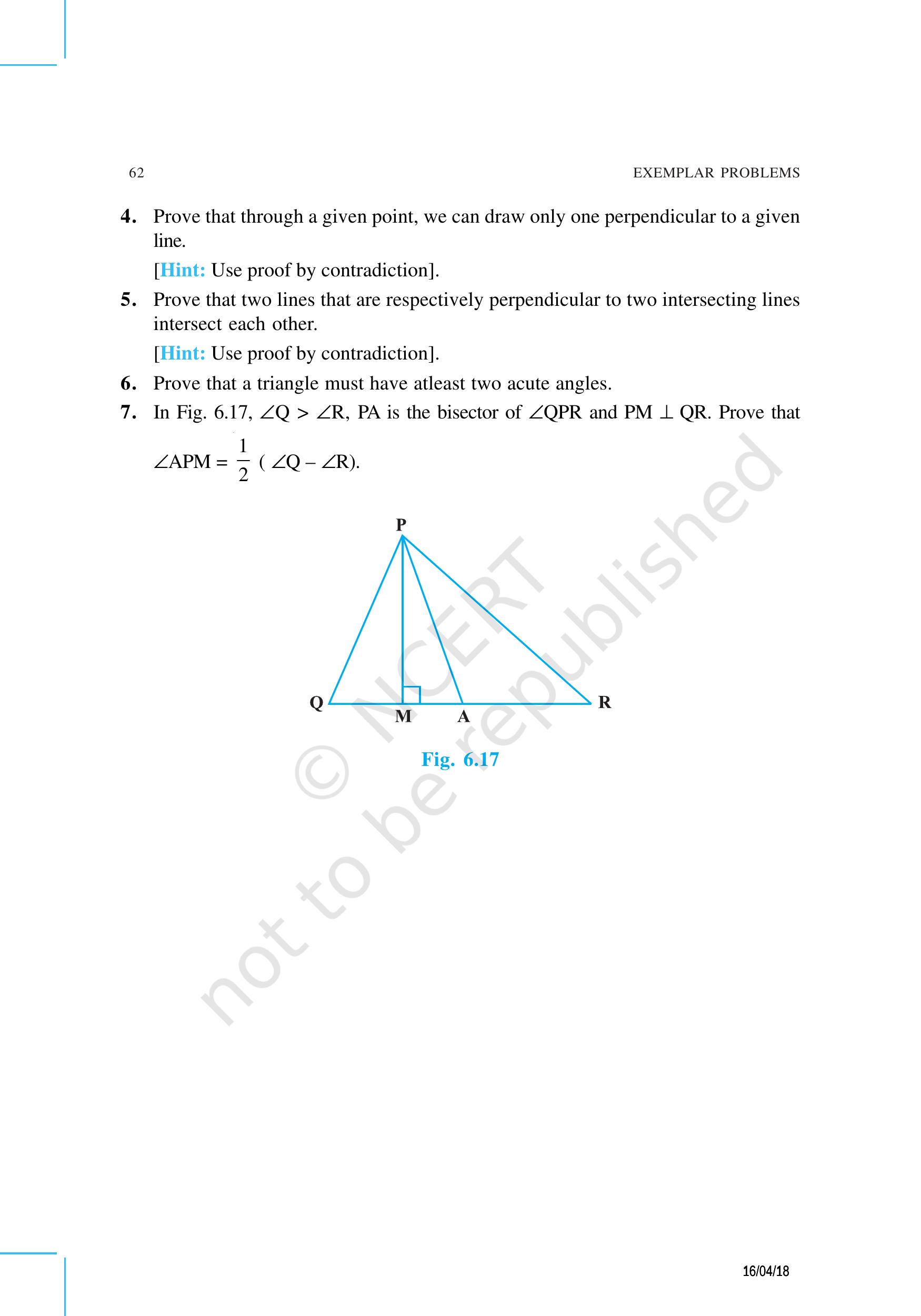 Flexi answers - In Fig. 6.17, @$\begin{align*}\angle \mathrm{Q}>\angle ...