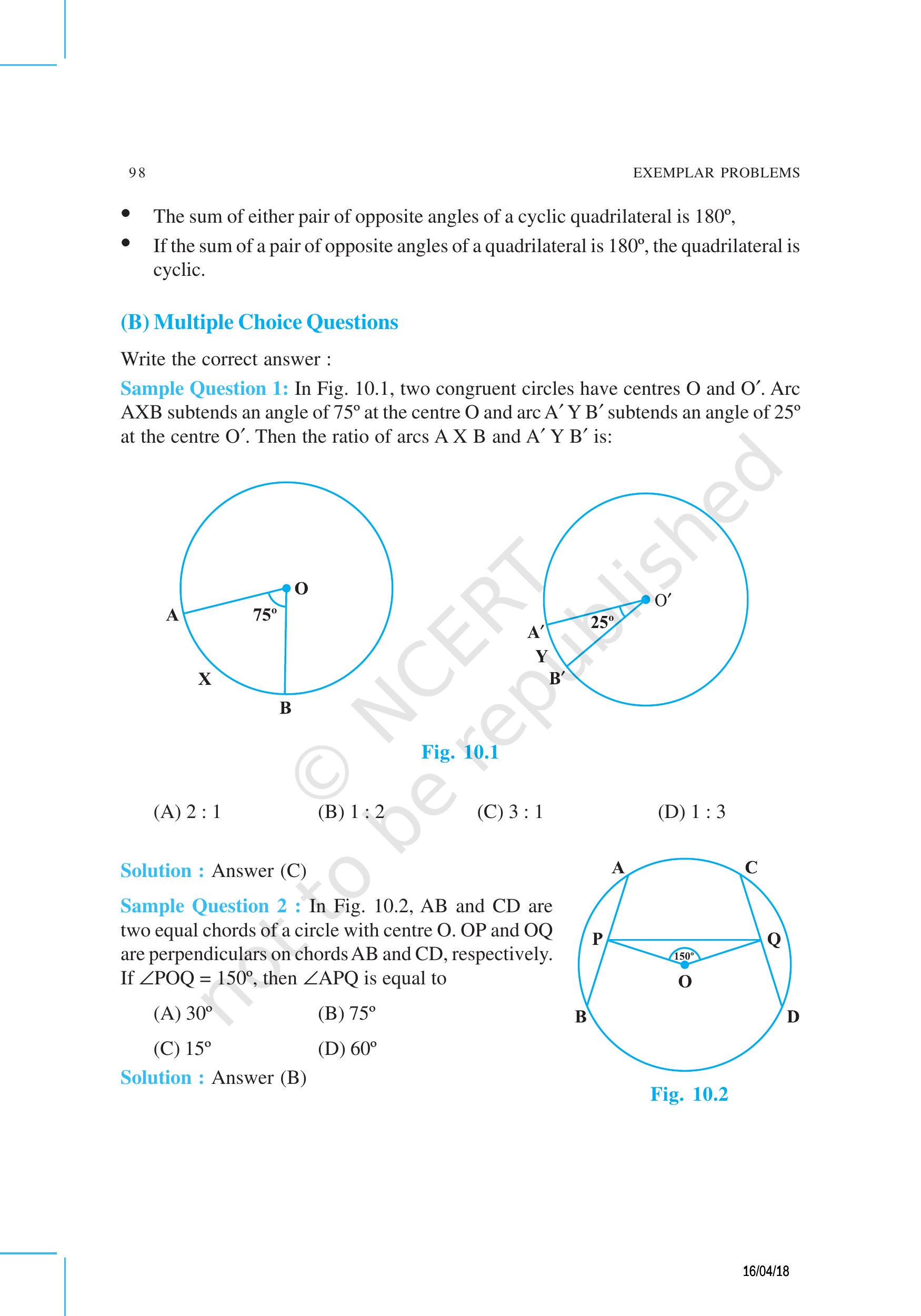 Flexi answers - In Fig. 10.1, two congruent circles have centres O and ...
