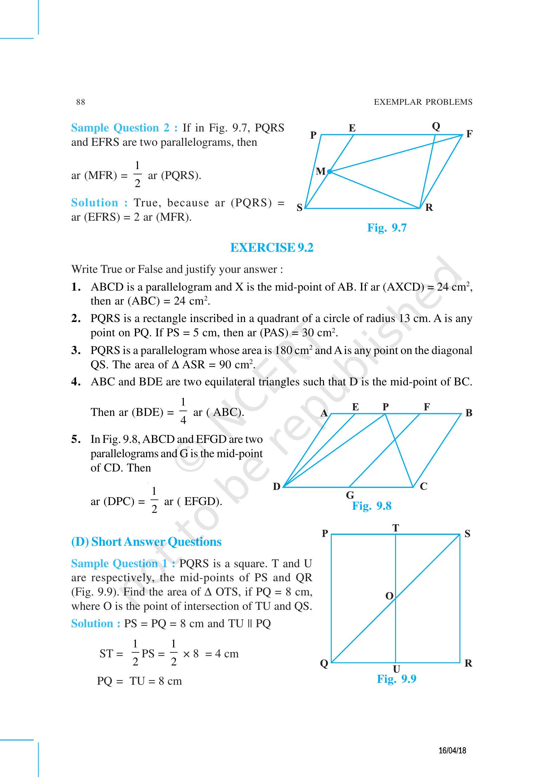 Flexi answers - In Fig. 9.8, ABCD and EFGD are two parallelograms and @$\begin{align*}\mathrm{G ...