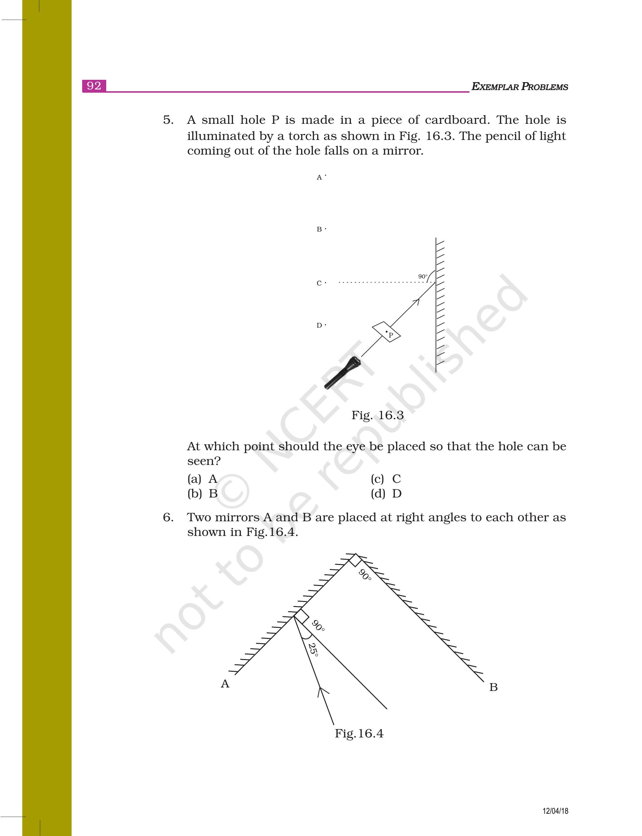 Flexi answers - A small hole P is made in a piece of cardboard. The ...