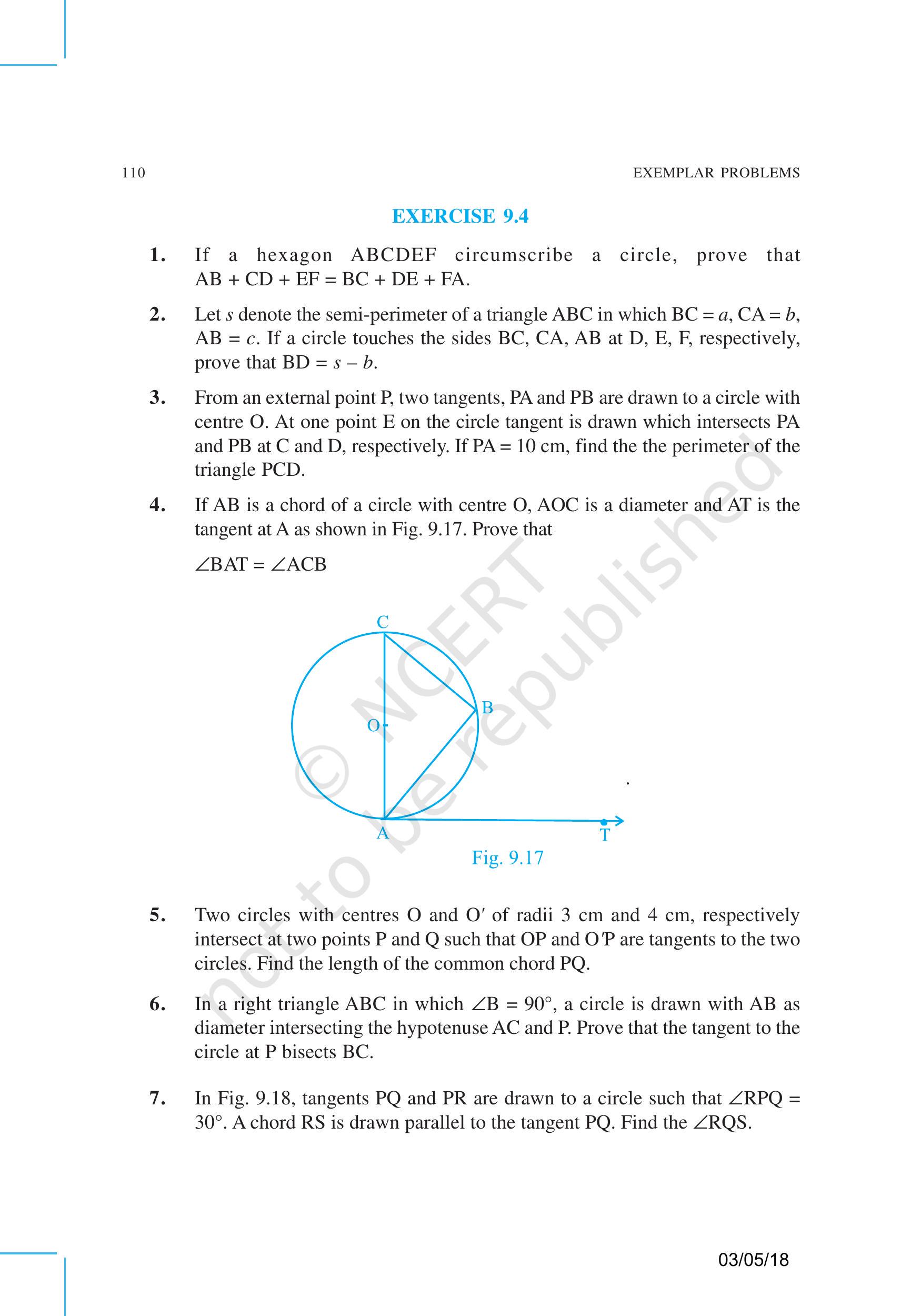 Flexi answers - If @$\begin{align*}\mathrm{AB}\end{align*}@$ is a chord ...