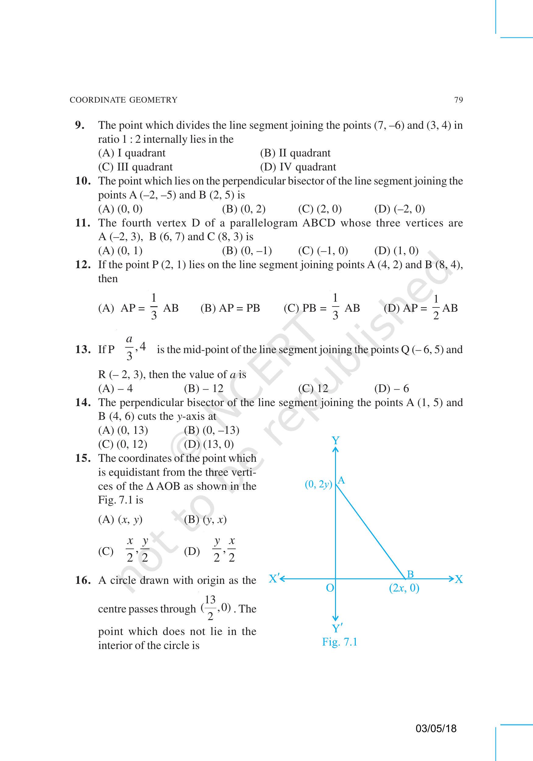 Flexi answers - The coordinates of the point which is equidistant from ...