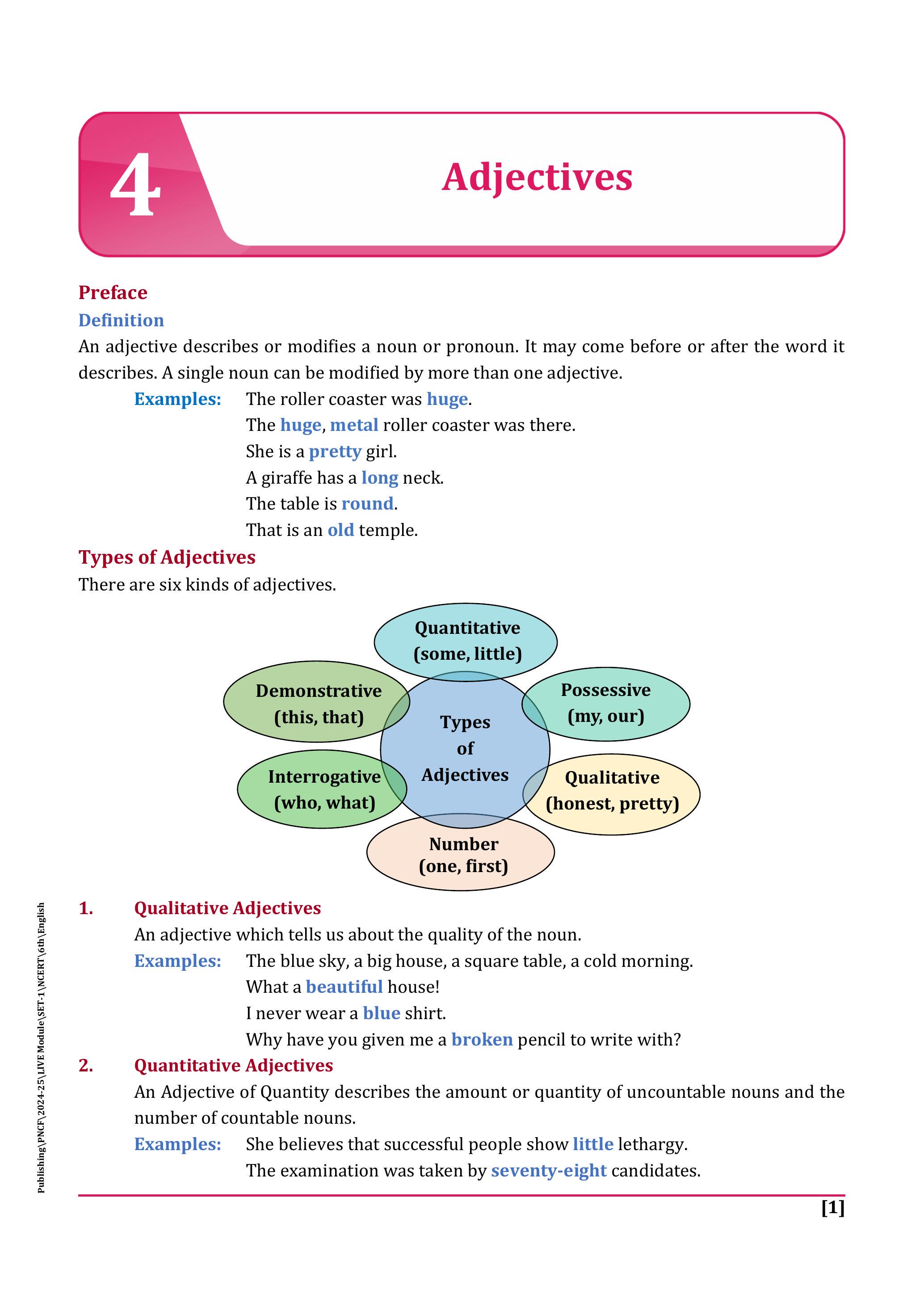 Adjectives: Types, Examples, and Comparison Rules