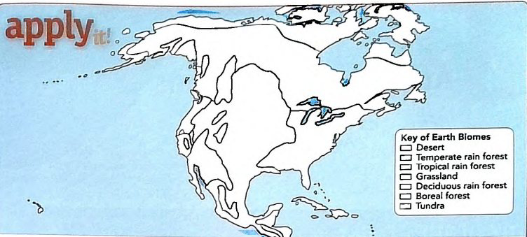 Using the colors shown in the biome maps throughout this les | Quizlet