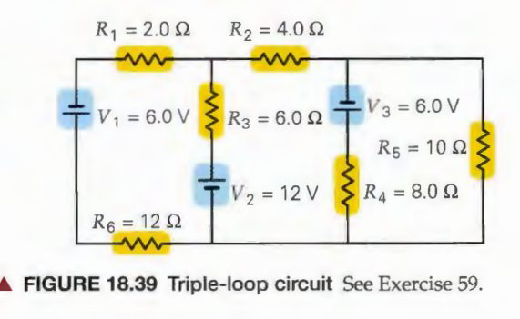For the multiloop circuit shown in Fig. 18.39 , what is the | Quizlet